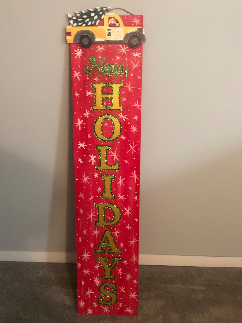 Happy Holidays Welcome Sign - Etsy