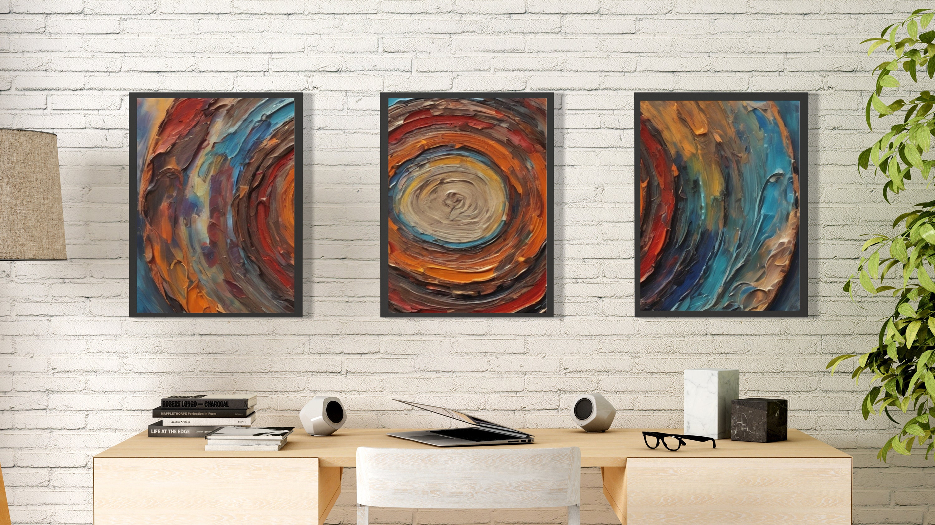 Digital Tree Ring Wall Art Set Printable Rustic Elegance Trio Wall Art ...