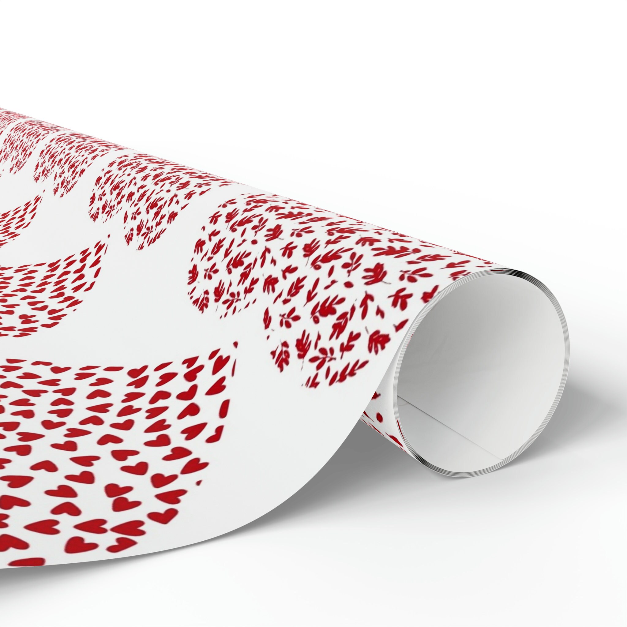 Printable Red Love Hearts Wrapping Paper | Digital Wrapping Sheet ...