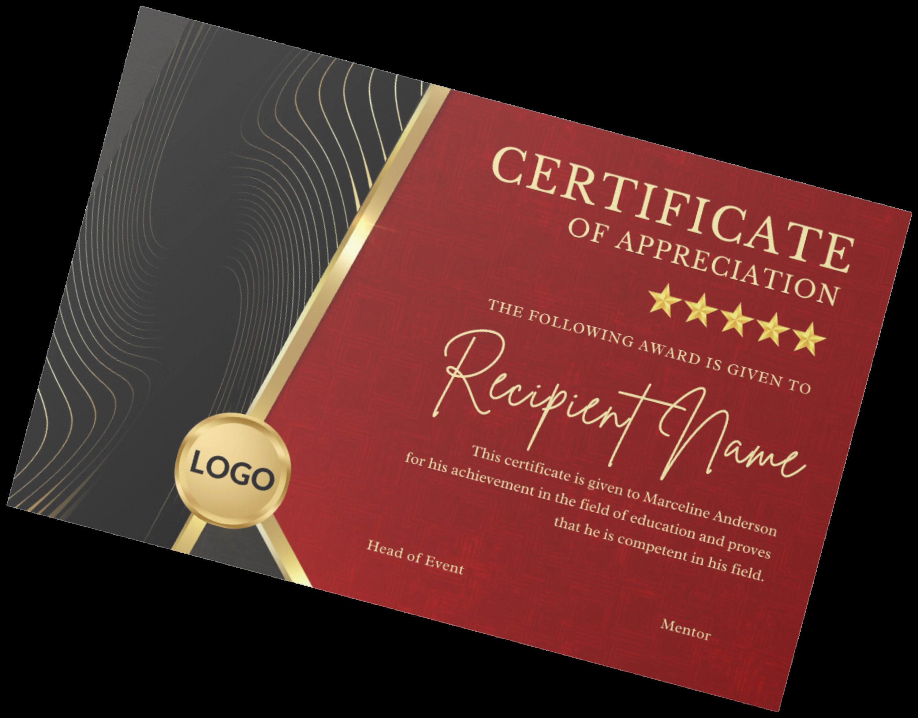 Editable Certificate of Achievement, Canva Certificate Template ...