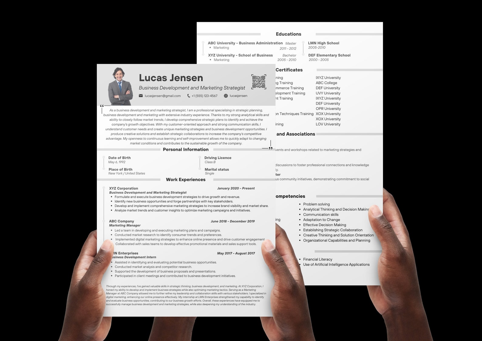 Editable Resume Template - Professional CV Template - Easy to Edit ...