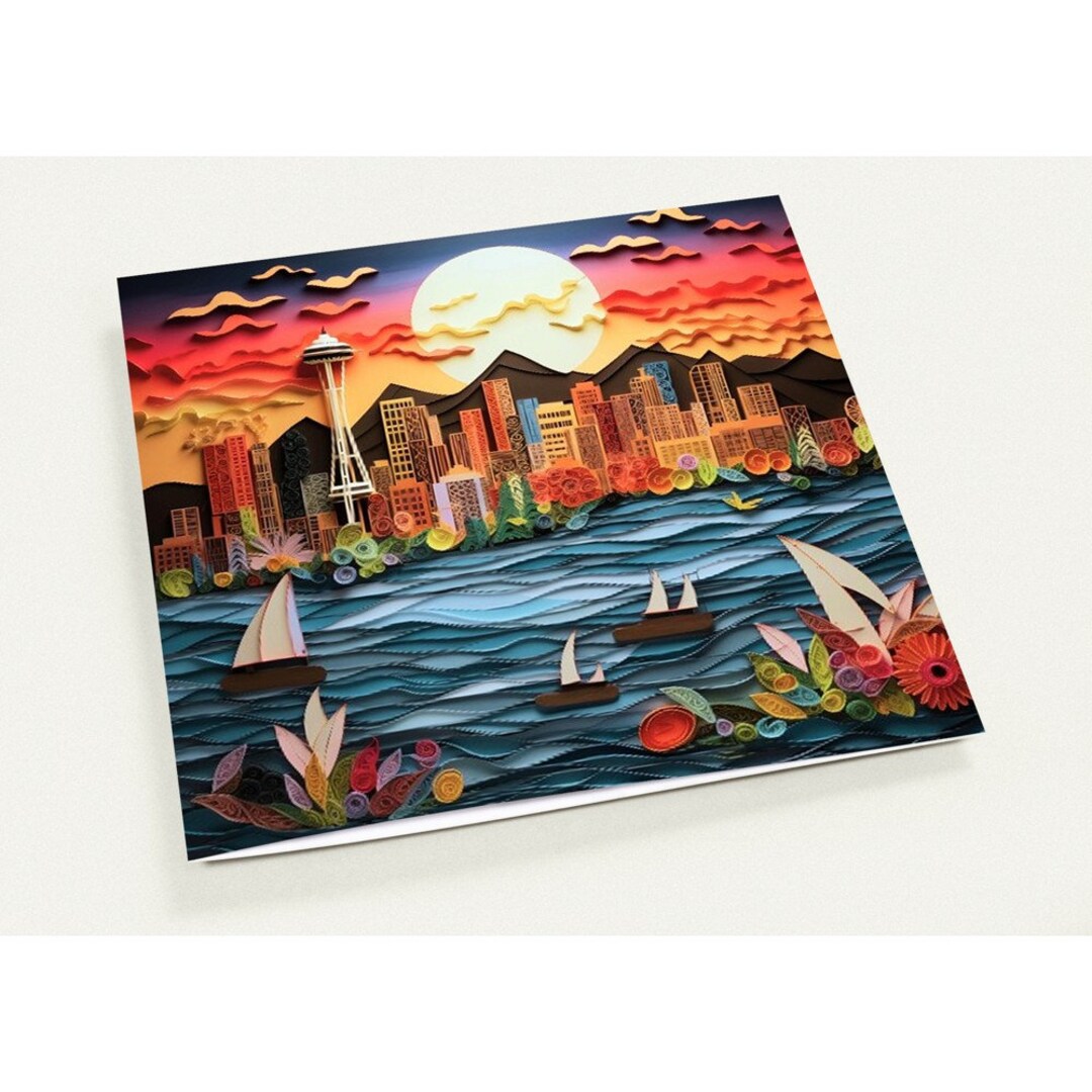 Papercut Seattle - Cards - 2D - (10 per Pack, With Standard Envelopes ...