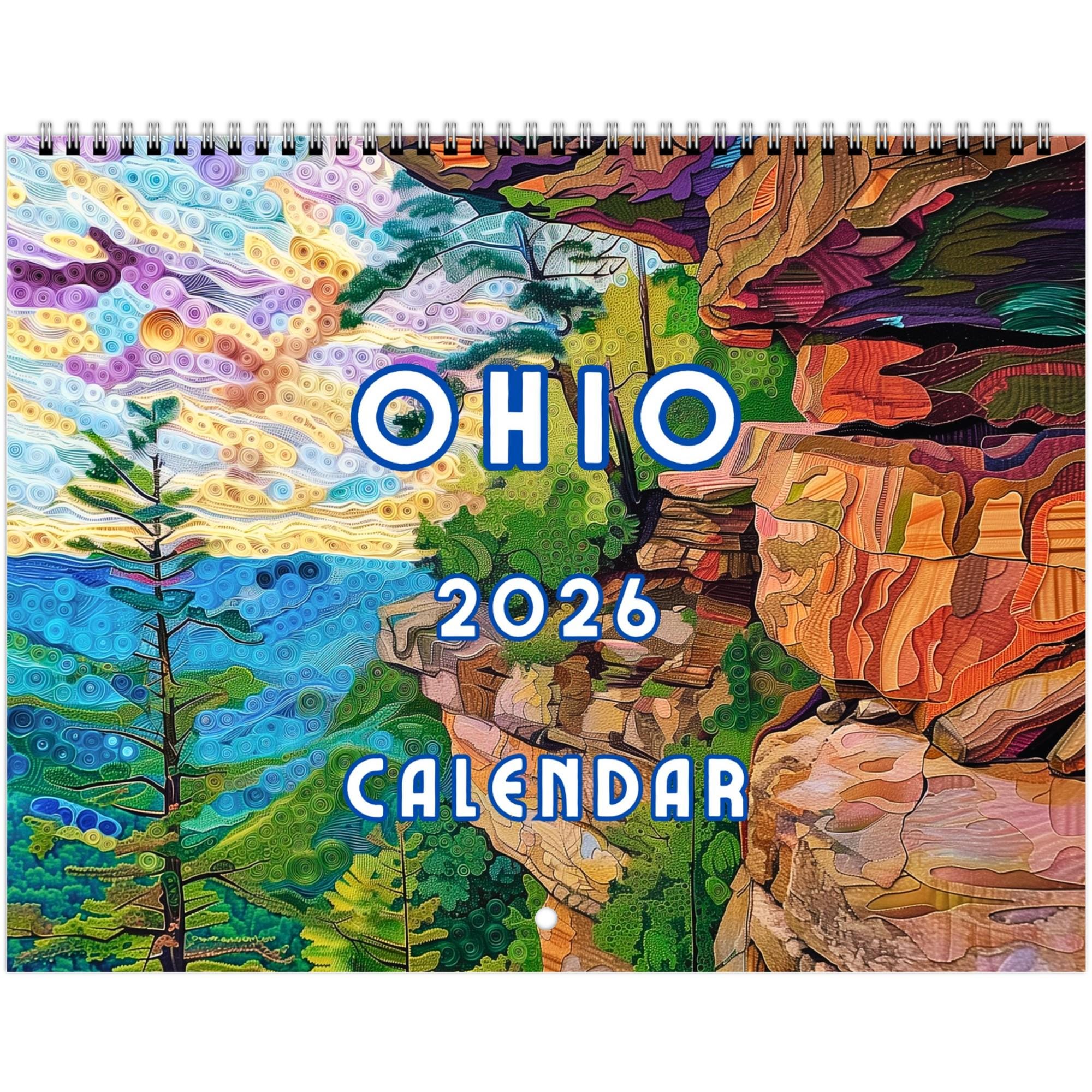 Ohio 2026 Calendar, Hocking Hills & Lake Erie (11x8.5") - Etsy