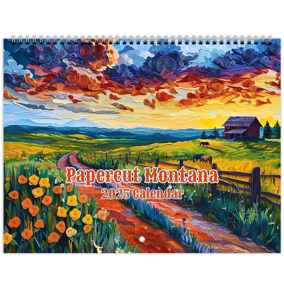 Papercut Montana 2025 Wall Calendar 11 X 8.5 - Etsy