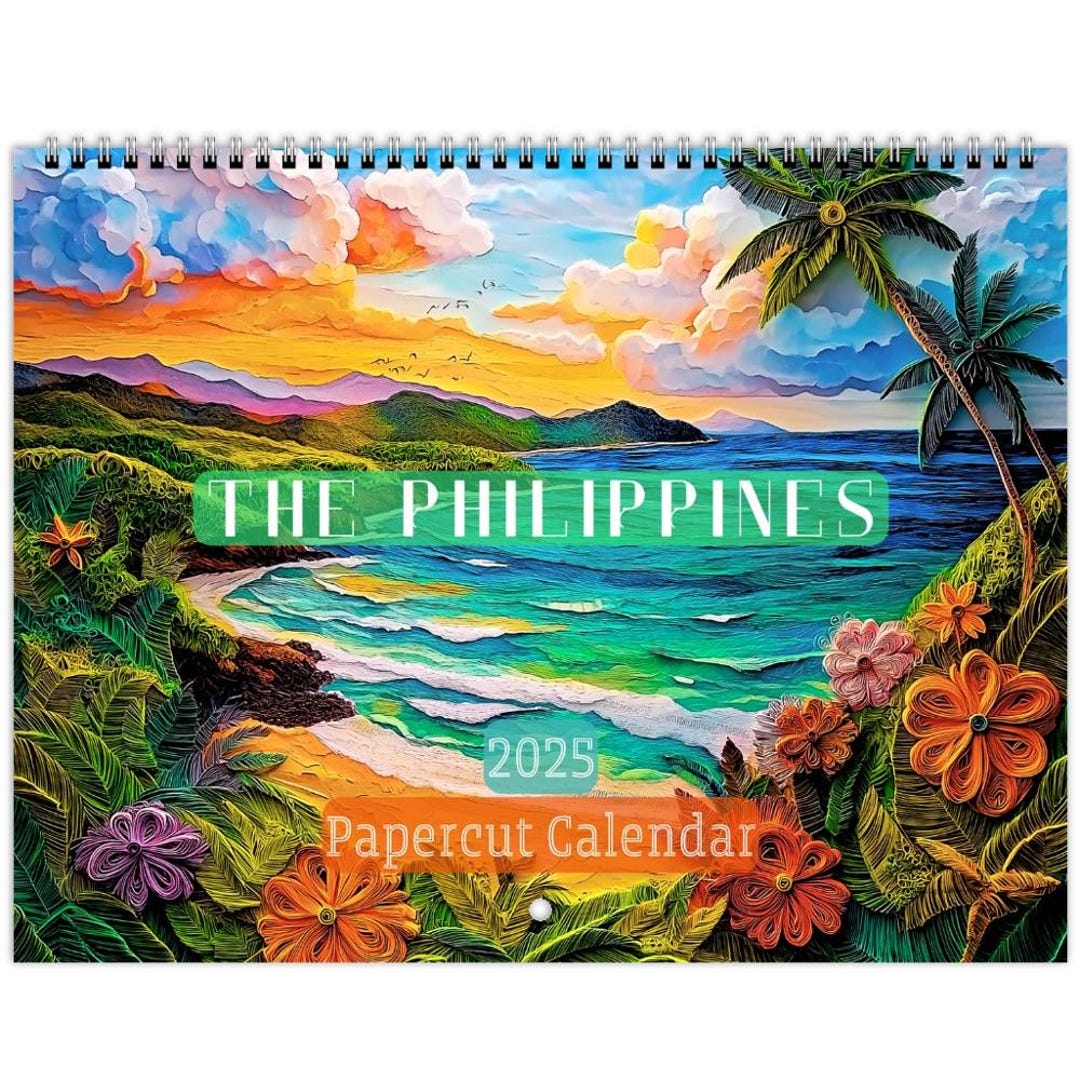 The Philippines 2D 2025 Papercut Wall Calendar 11 X 8.5 - Etsy UK