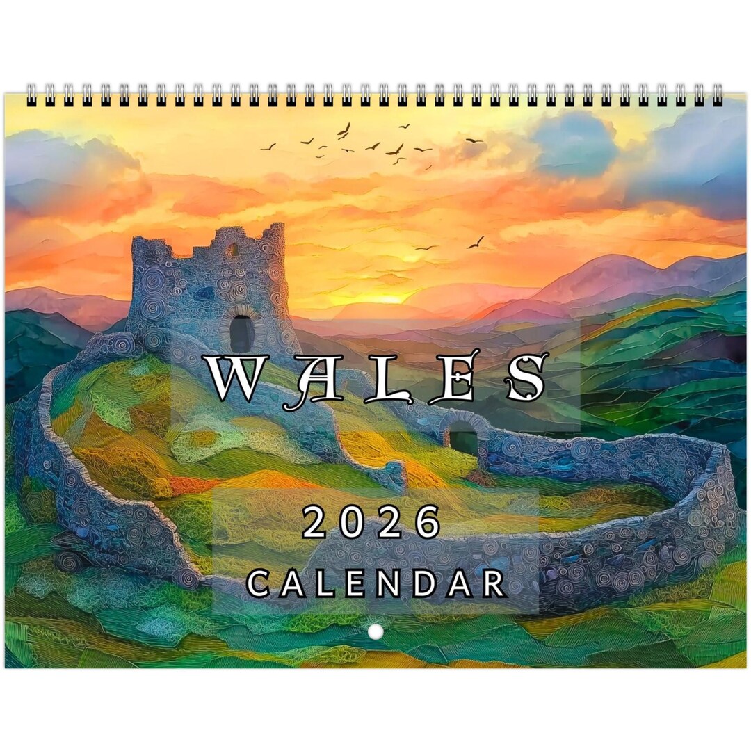 Wales 2026 Calendar, Coastal Castles & Celtic Landscapes (11x8.5”) - Etsy