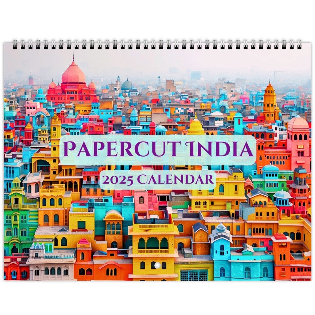 Papercut India - 2D - 2025 Wall Calendar (11" X 8.5") - Etsy