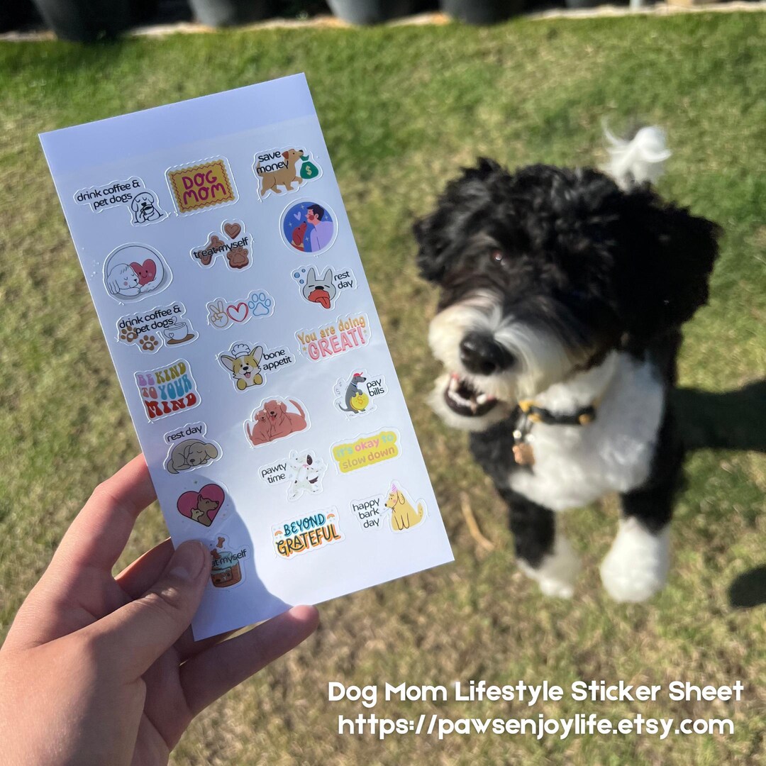 Dog Mom Life 4x7" Sticker Sheet for Planner, Bullet Journal, and ...