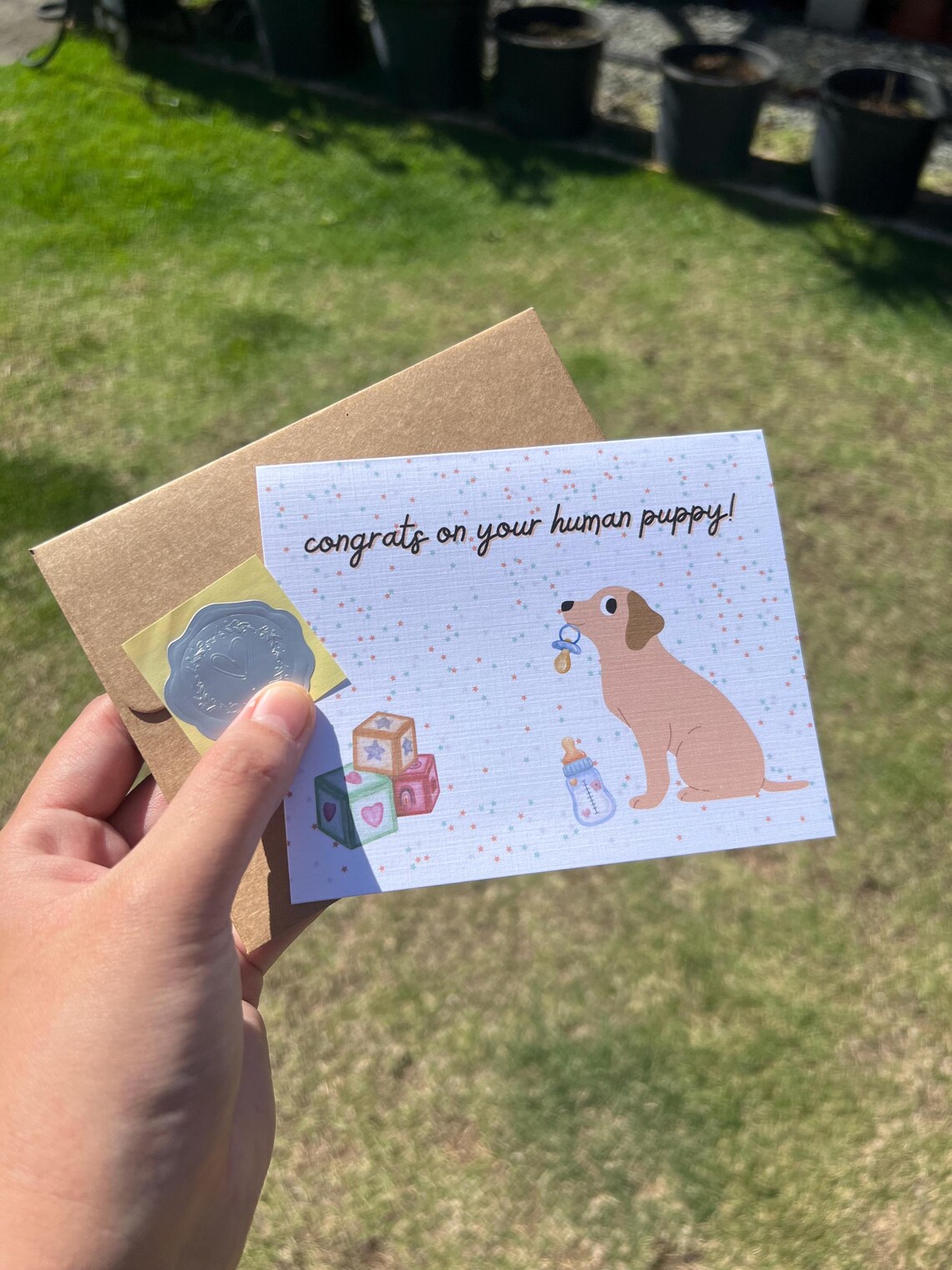 Congratulations on Your Human Puppy Baby Shower Greeting Card | It's a ...