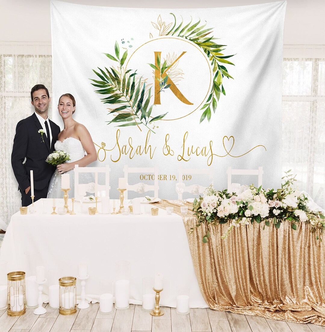 Greenery Wedding Backdrop for Reception, for Ceremony, Head Table ...