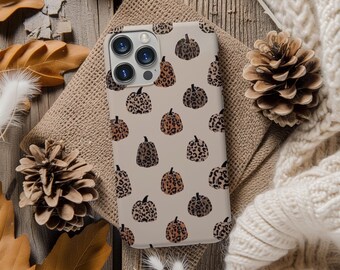leopard pumpkin phone case