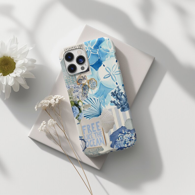 Summer Coastal Collage Phone Case, Beach and Ocean Coquette Inspired ...