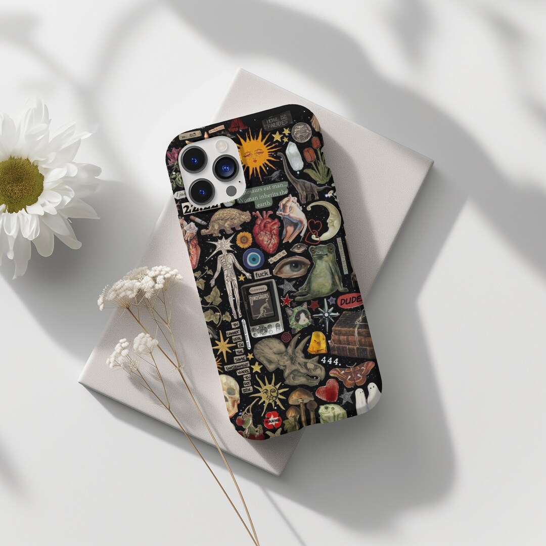 Weirdcore Horror Collage Phone Case, Astrology Girl, Halloween Theme ...