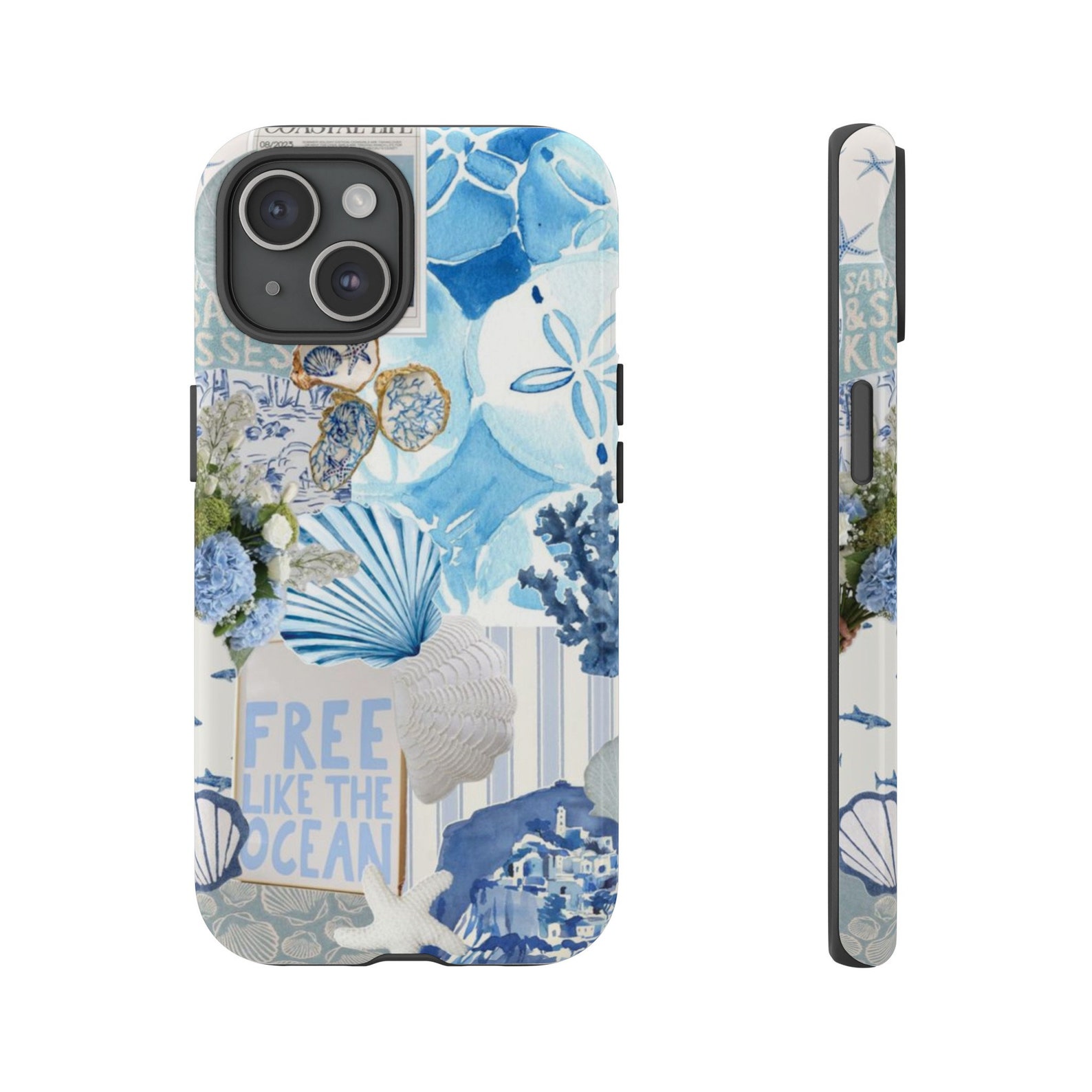 Summer Coastal Collage Phone Case, Beach and Ocean Coquette Inspired ...