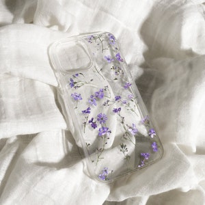 Purple Pressed Flower Phone Case Purple Flower Phone Case, Pressed ...