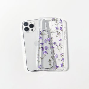 Purple Pressed Flower Phone Case Purple Flower Phone Case, Pressed ...