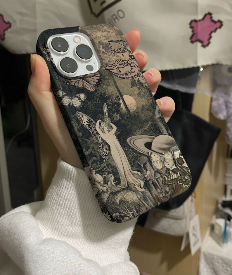 Goth Collage Phone Case Vintage Dark Coquette iPhone 15 14 13 12 11 Pro ...