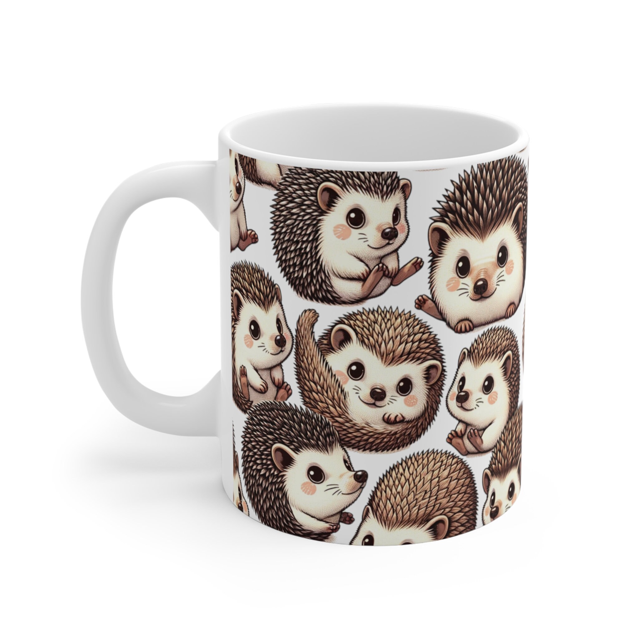 Hedgehog Mug With Pattern, Funny Animal Mug , Cute Pet Mug, Hedgehog ...