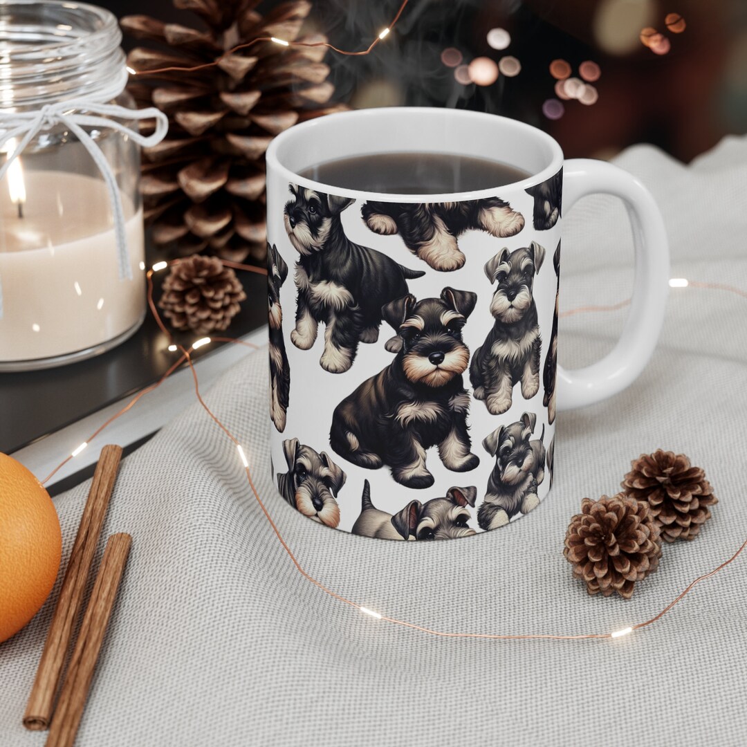 Miniature Schnauzer Mug,dog Pattern Mug,cute Schnauzer Mug, Schnauzer ...