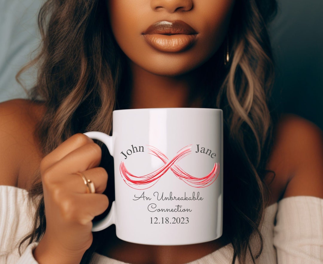 An Unbreakable Connection" Personalized Infinity Mug - Custom Wedding ...
