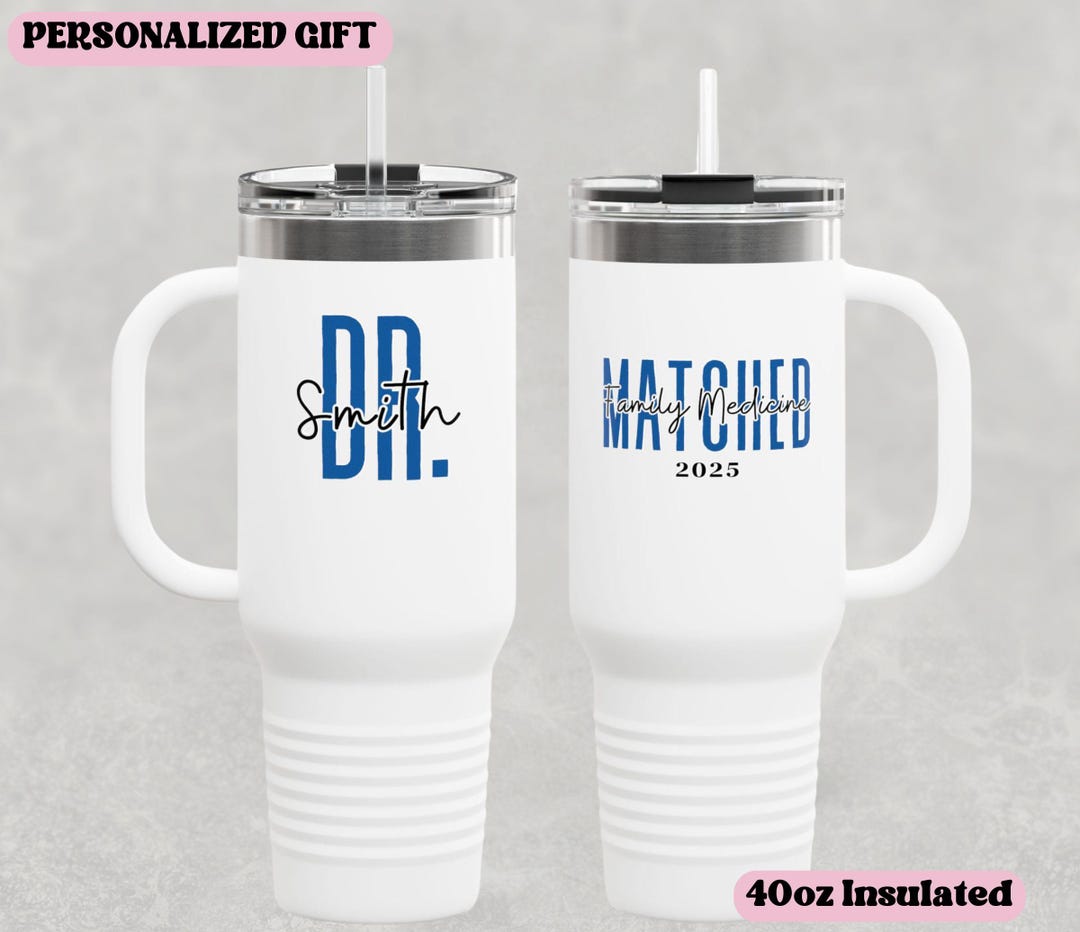 Residency Match Day 2026 Gift Custom Medical Specialty and Name 40oz ...