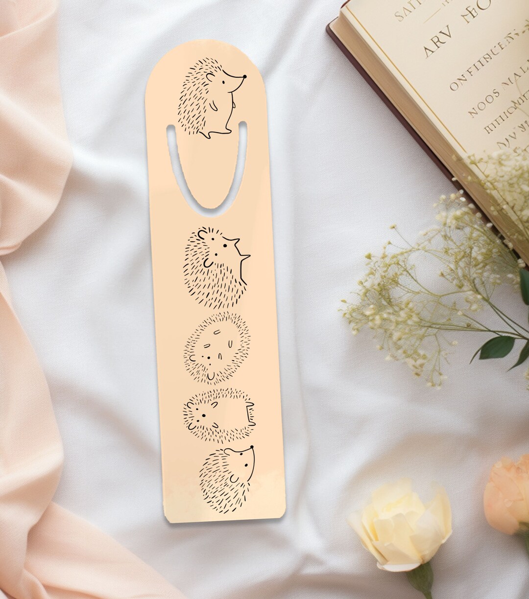 Hedgehog Bookmark, Metal Minimalist Cute Bookmarks, Gifted Bookmark for ...