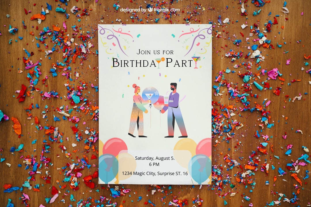 Editable Birthday Party Invitation Template - Etsy