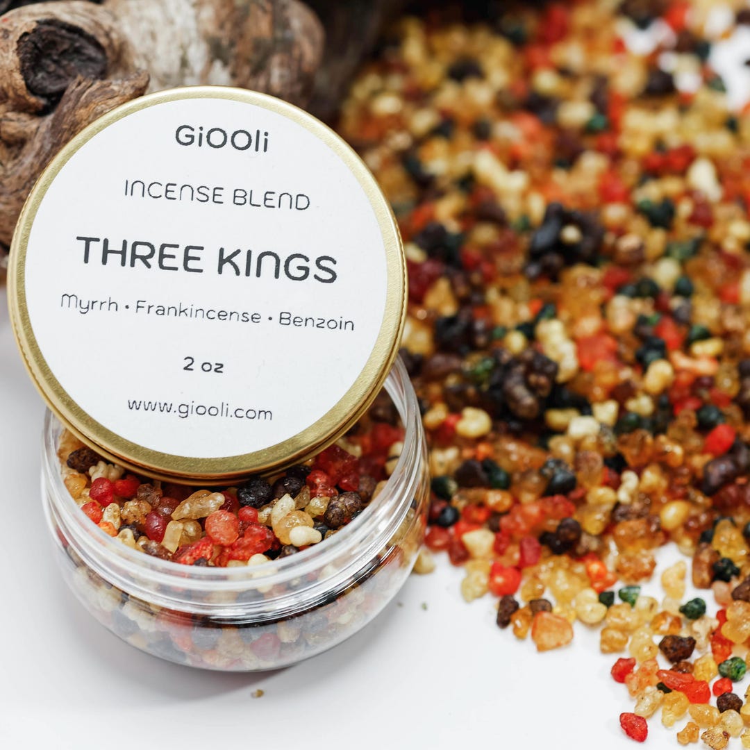 Three Kings Resin Incense: Sacred Frankincense, Myrrh & Benzoin - 2 Oz ...