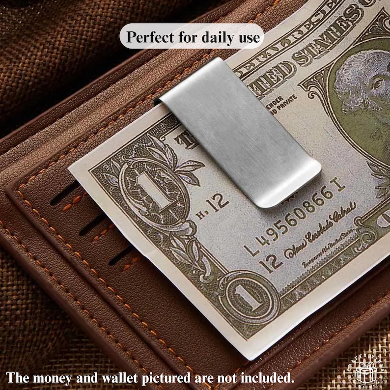 Stainless Steel Clip Elegant Money Clip, Gold Plated Finish (20x51mm ...