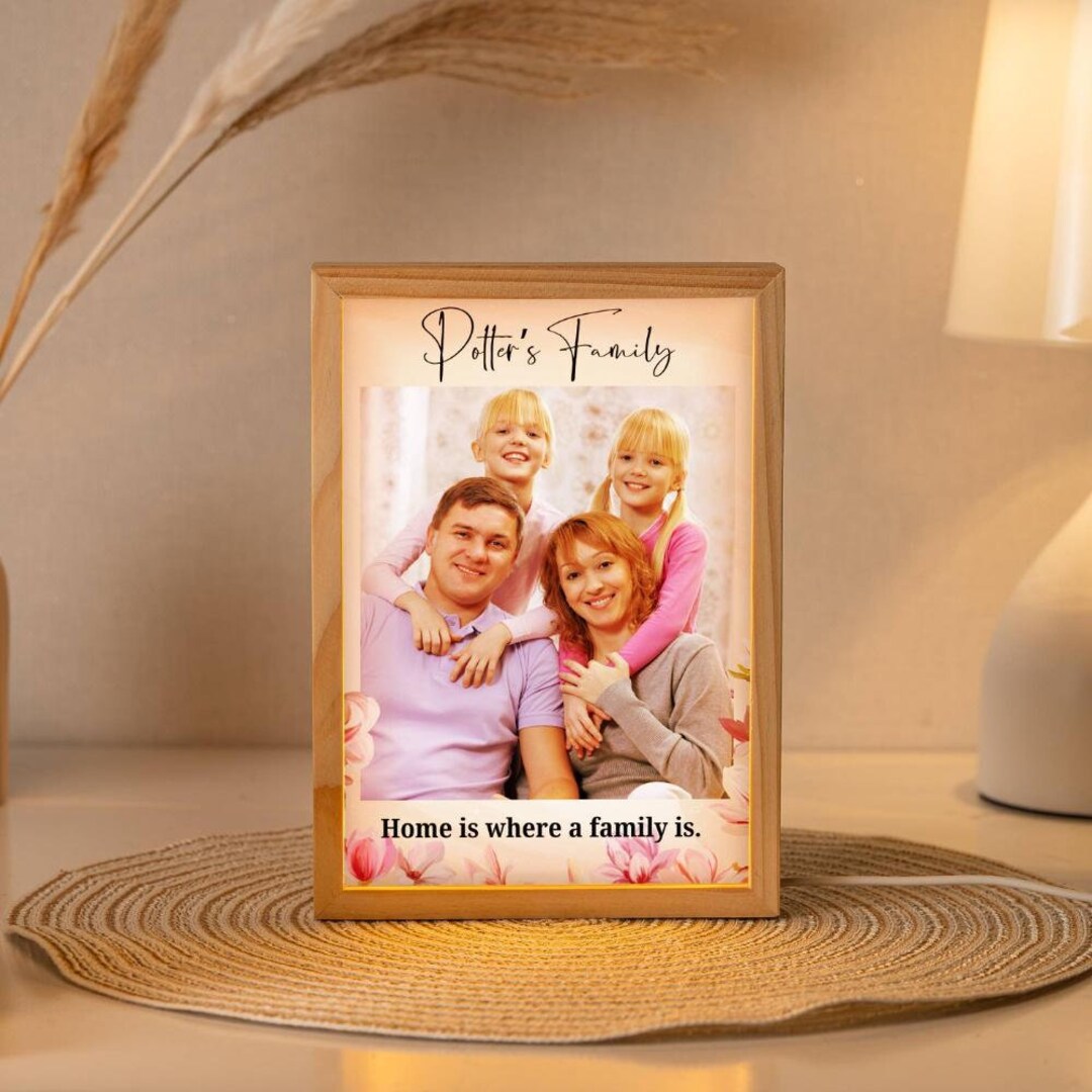 Custom LED Light Box Photo Frame Personalized Picture Frame Christmas ...