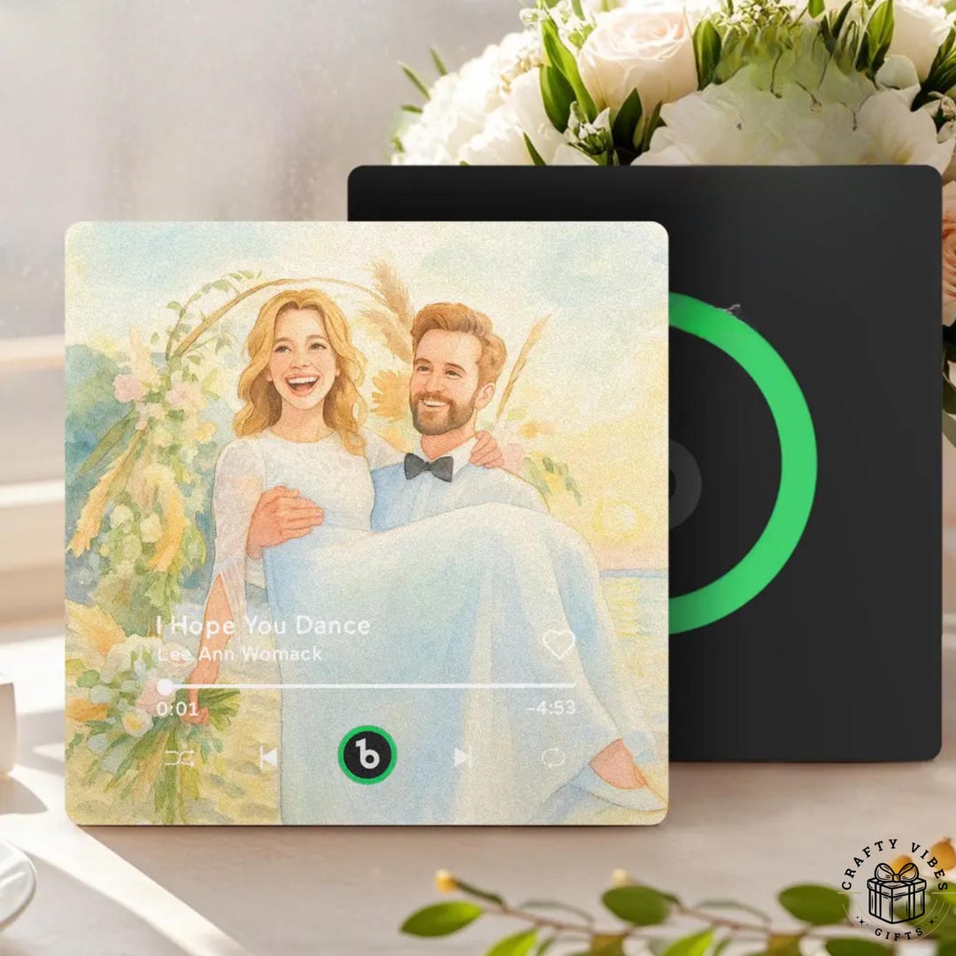 Custom Wedding Magnet Fridge Photo Frame Wedding Keepsakes Photo Music ...