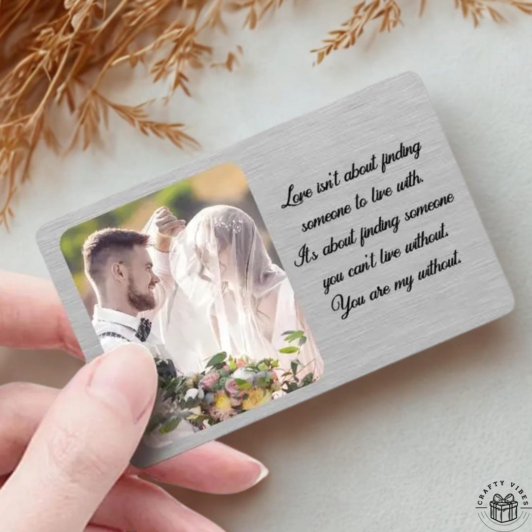Personalized Memorial Wallet Card Photo Gift Metal Wallet Insert ...