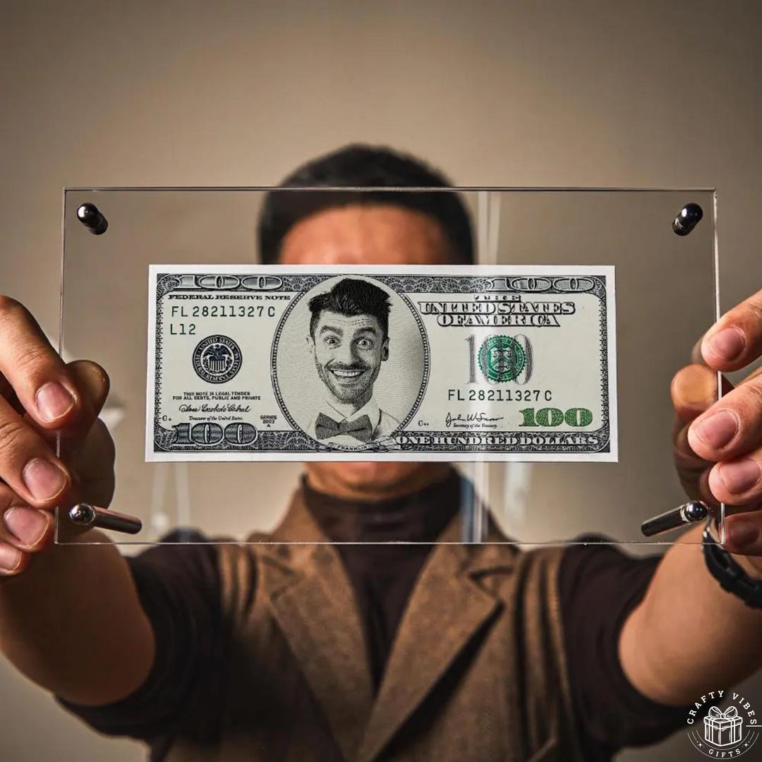 Personalized Dollar Bill With Funny Photo Best Friend Bedroom Office ...