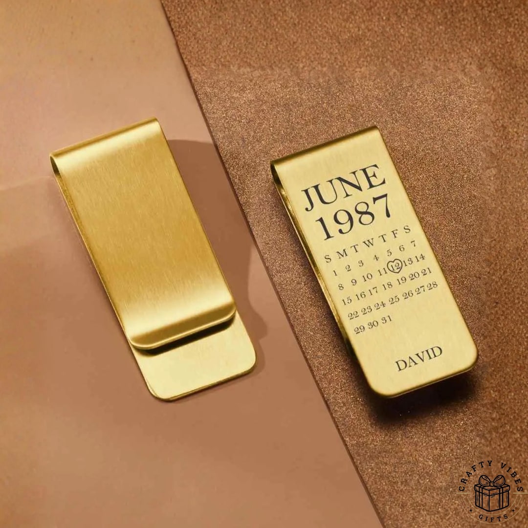 Stainless Steel Clip Elegant Money Clip, Gold Plated Finish (20x51mm ...