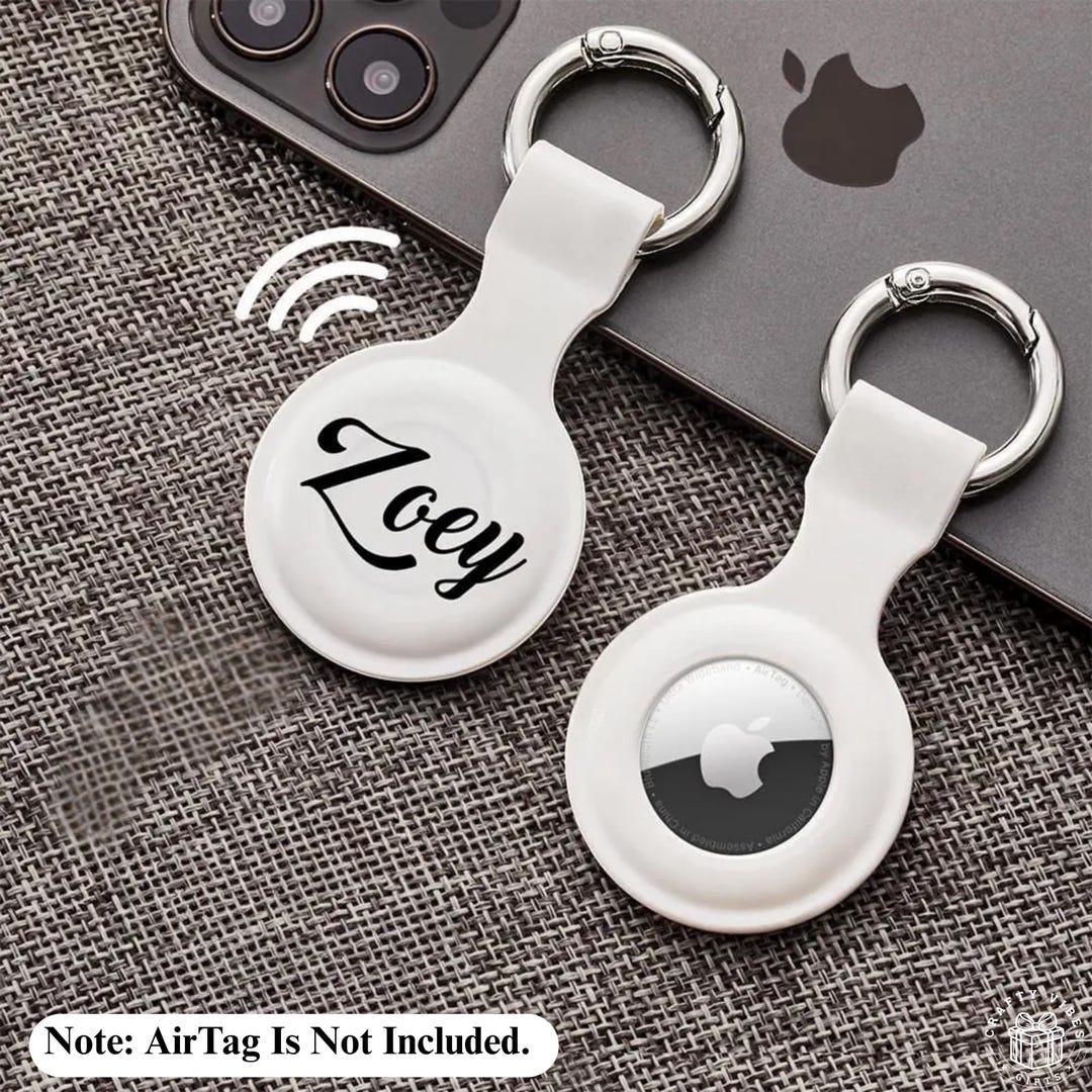 Personalized AirTag Silicone Case Keychain Cover With Dog Cat Name ...