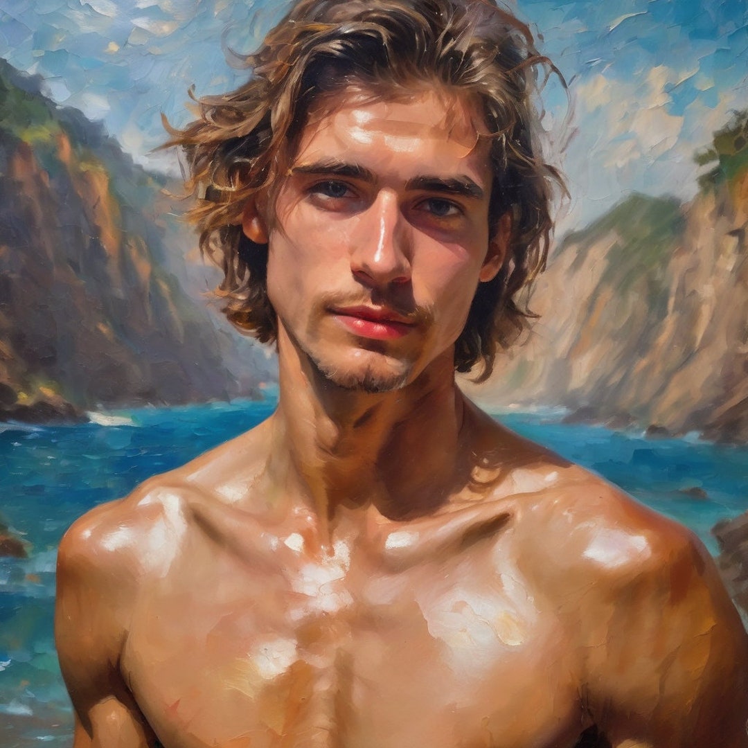 Handsome Lad By The Sea Digital Download Etsy