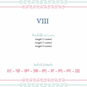 Hadith Light Font Roman Numbers Embroidery Design, Algerian Font ...