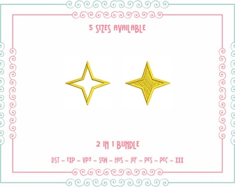 Mini Star Embroidery Design, Star Shapes, Tiny Star Embroidery Patterns ...