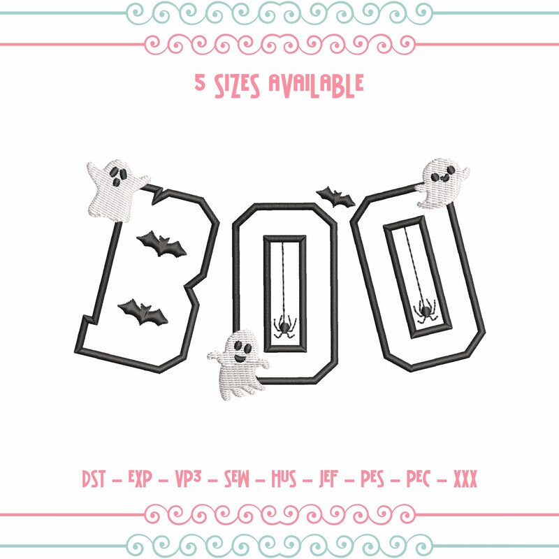Boo Machine Embroidery - Etsy