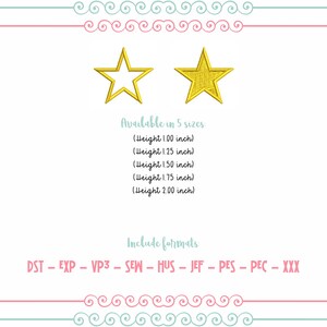 Mini Star Embroidery Design, Star Shapes, Tiny Star Embroidery Patterns ...