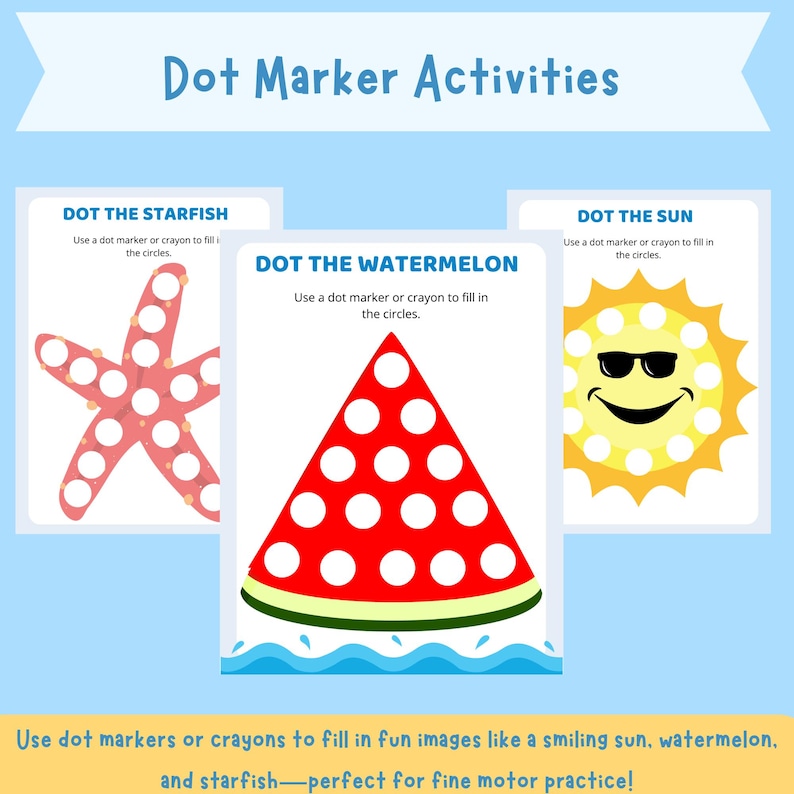 Toddler Busy Book | Summer Theme Learning Binder | Preschool Prep ...