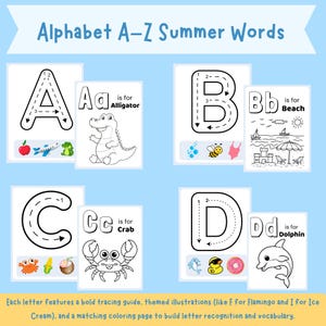 Summer Busy Book for Toddlers | Printable Activity Binder | Preschool ...