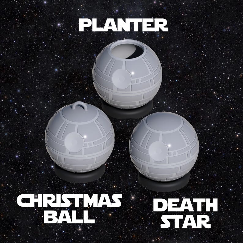 Death Star 3D STL Files Multipack - 5 Versions + Base | Ornament ...