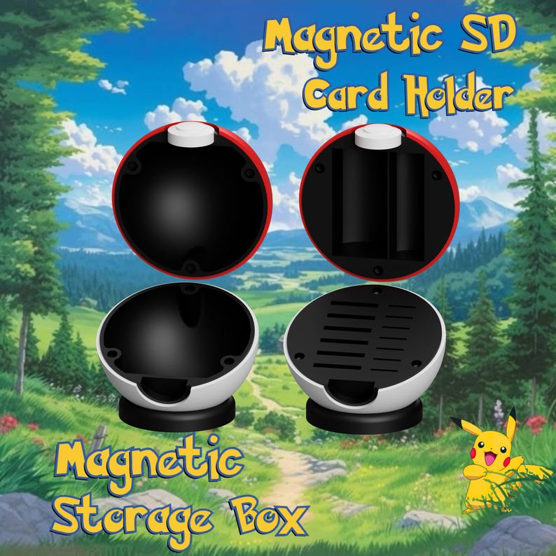 Poké Ball 3D Print STL Files – Storage Box, Planter, Ornament - Etsy
