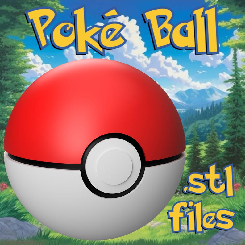 Poké Ball 3D Print STL Files – Storage Box, Planter, Ornament - Etsy
