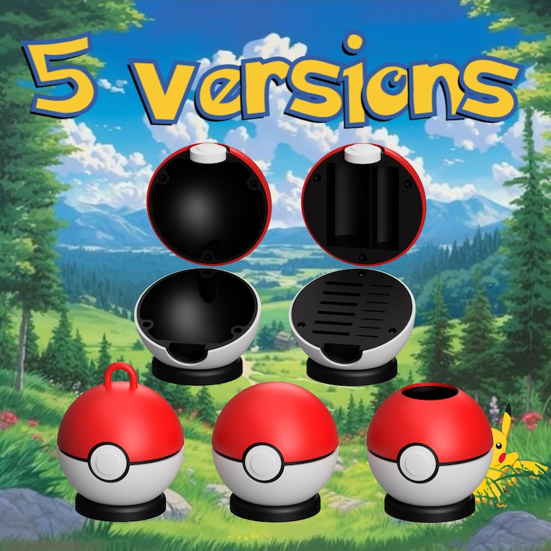 Poké Ball 3D Print STL Files – Storage Box, Planter, Ornament - Etsy