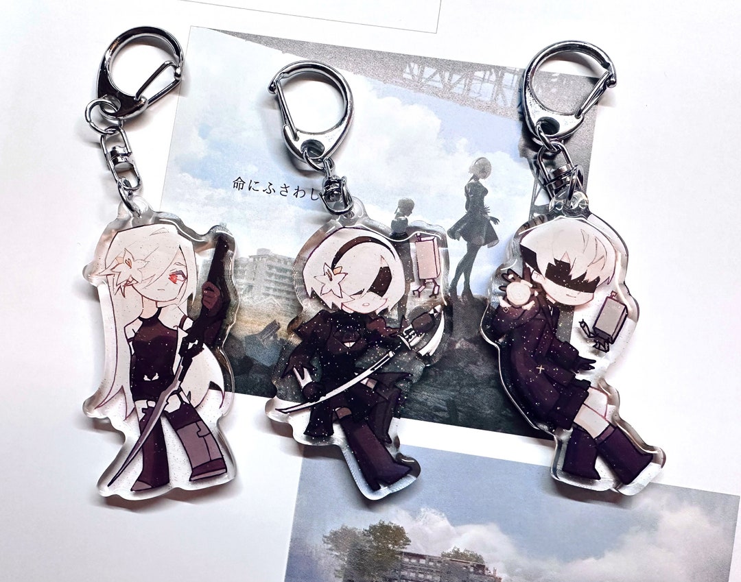 Nier Automata Double Sided Glitter Keychain - Etsy