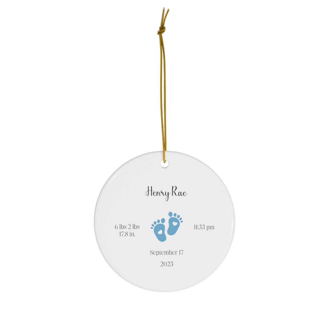 Personalized Baby Birth Stat Ornament Baby's First - Etsy