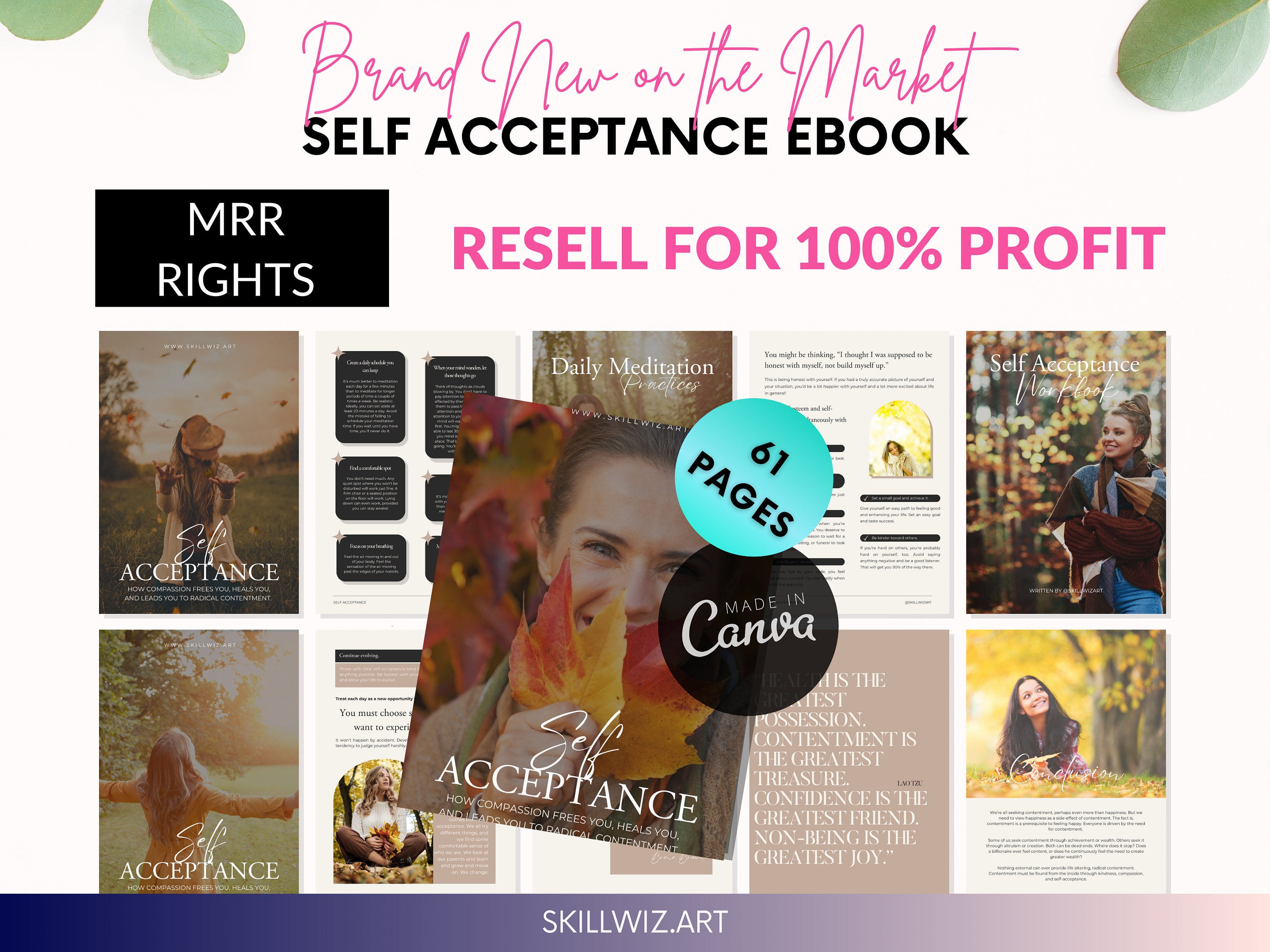 Done for You Self Acceptance Ebook W/ Master Resell Rights, DFY Selftherapy Ebook Template, Self ...