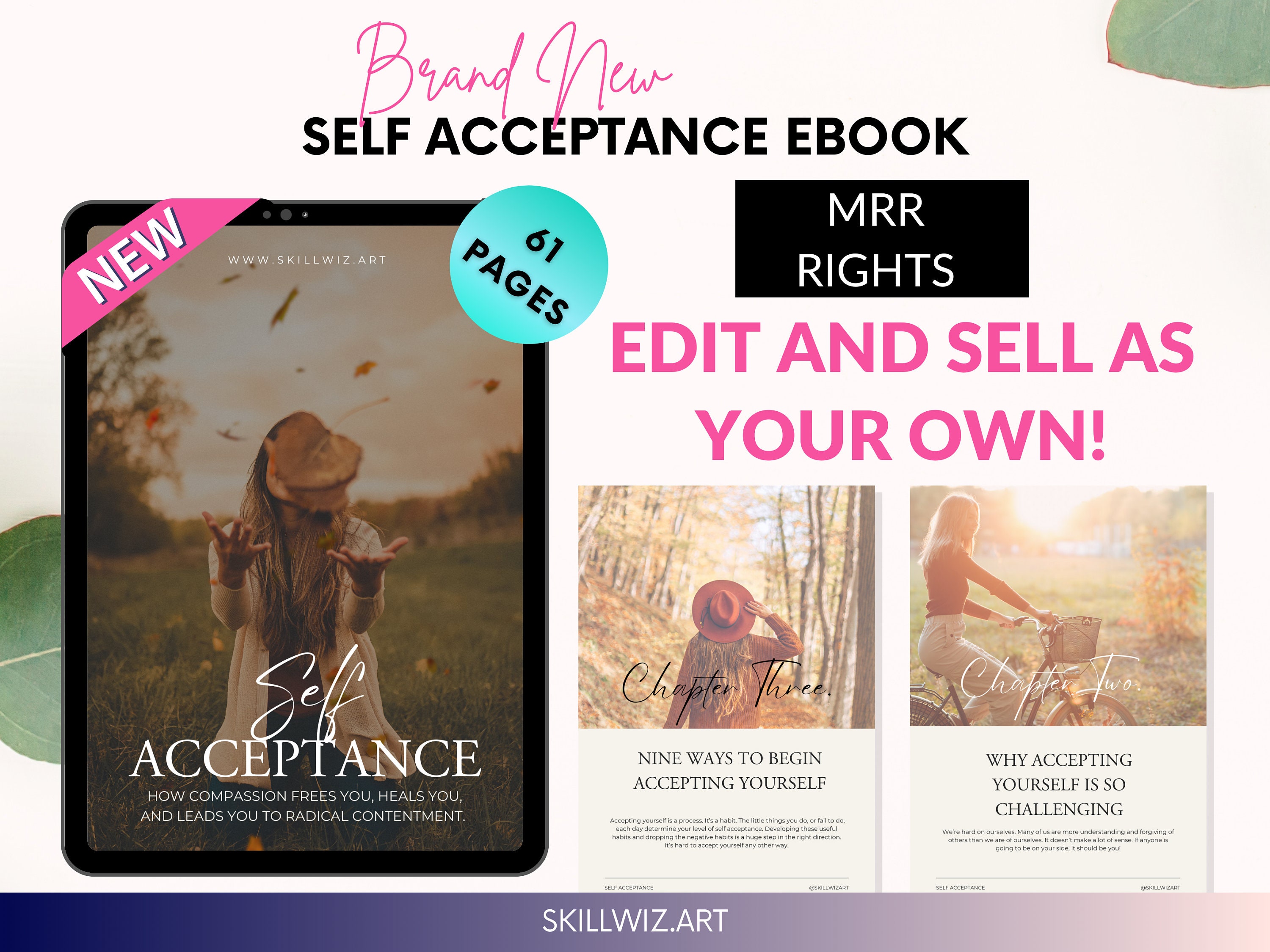 Done for You Self Acceptance Ebook W/ Master Resell Rights, DFY Selftherapy Ebook Template, Self ...